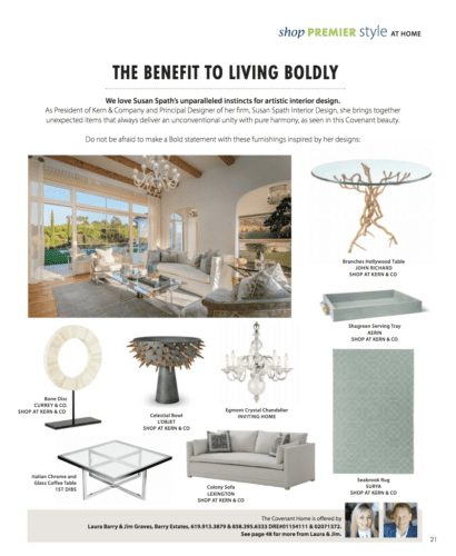 Premier Magazine Features Interior Designer, Susan Spath – Kern & Co.